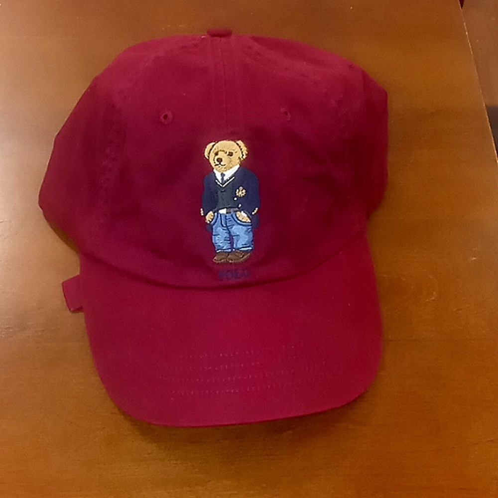 Polo Ralph Lauren Bear Burgundy Hat - Gem
